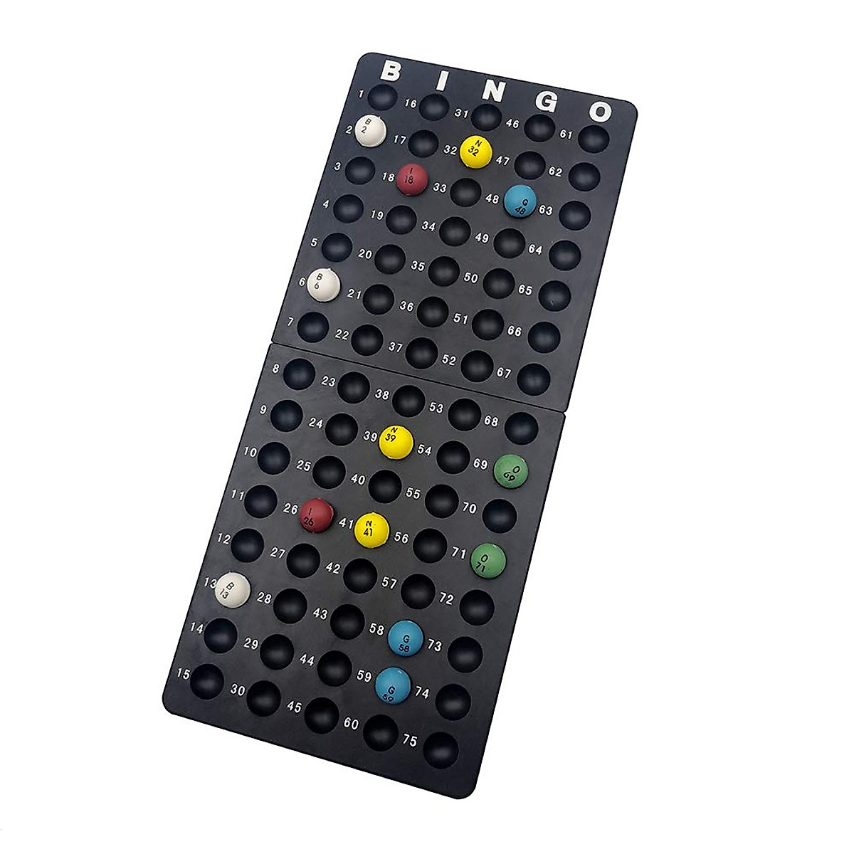 Yuanhe Bingo Board Ball Holder - for 3/5" Bingo Balls, Bingo Master Board Balls Tray Rack for Bingo Game, Great for Parties, Family Game Nights