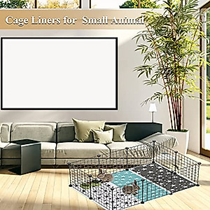 RUNANIA Guinea Pig Cage Liners, 3 Pack Washable & Reusable Guinea Pig Pee Pads for Rabbits Rats Hamsters Hedgehogs Small Animals