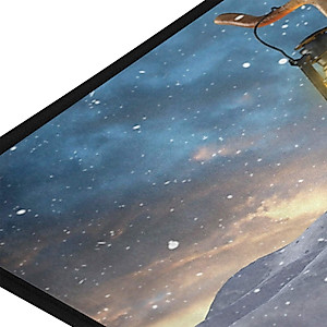 STAYTOP Winter Christmas Snowman Kitchen Rugs Kitchen Mats Polyester Non Slip Washable Cushioned Mats Antifatigue Comfort Floor Mat Doormat for Kitchen Washroom Bedroom 39 x 20 inch