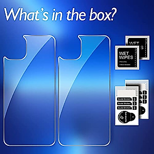 Shacoryze Back Screen Protector for iPhone 13 Pro Max [2-Pack], Rear Tempered Glass [Haptic Touch] Temper Glass Film Premium HD Clarity Anti-Fingerprint/Scratch for iPhone13 Pro Max (6.7 inch)