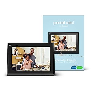 Facebook Portal Mini Smart Video Calling 8" Touch Screen Display with Alexa, Black (Renewed)