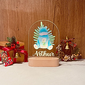 NABYSHOP Custom Night Light Personalized Baby Night Light for Nursery, Personalized Gifts for Kids Birthday Gift, Night Light for Girls and Boys, Lamp Kids' Bedroom Decoration