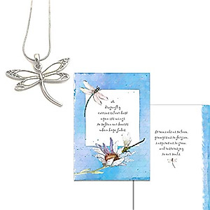 Smiling Wisdom - Sympathy Sorrow, Restores Hope & Joy Dragonflies Greeting Card and Gift Set - Woman - (Dragonfly White Abalone)