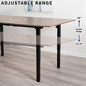 VIVO 4-Leg Dual Motor Electric Stand Up Desk Frame for Height Adjustable Workstation, Frame Only, Memory Control, Holds Extra Large Table Tops up to 130 x 60 inches and 352 lbs, Black, DESK-E-400B