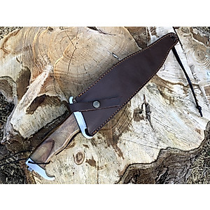 Perkin | 16 Inches Fixed Blade Hunting Knife | Leather Sheath