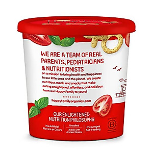 Happy Baby Organic Snackers Baked Grain Snack for Crawling Babies, Tomato and Basil, 1.5 Ounce (Pack of 6)