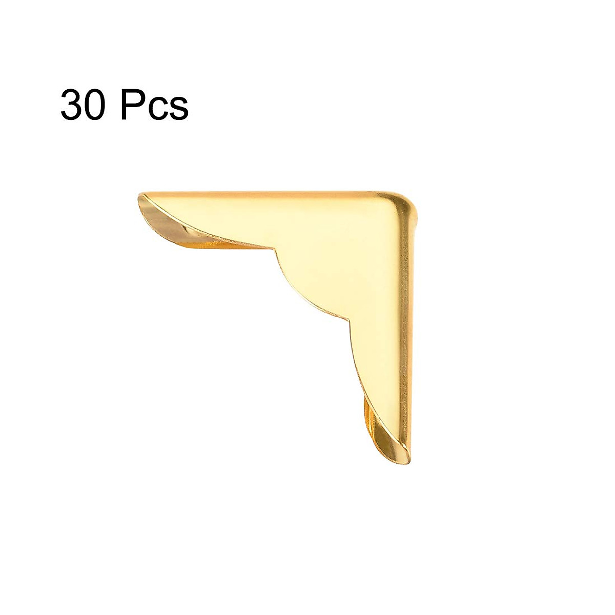 uxcell Metal Book Corner Protectors Edge Cover Guard 22 X 22 X 6mm Gold Tone 30pcs