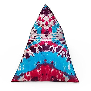 MOOCHI LIFE Stuffed Animal Storage - Tie Dye Stuffed Animal Bean Bag Storage Kit, Extra Large Stuffed Animal Storage, Stuffed Animal Chair, Stuffed Animal Holder, Bean Bag Stuffed Animal Storage