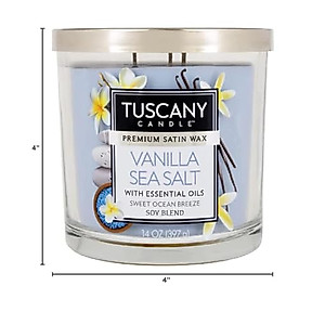 Tuscany 14 oz. Vanilla Sea Salt Soy Blend Jar Candle One Size (69646)