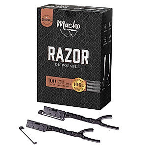 Professional Straight Razors for Men - 100 Disposable Straight Edge Razors Featuring Stainless Steel Blade w/Blade Guard - Essential Barber Accessories for Close Shaving and Grooming by Better Barber