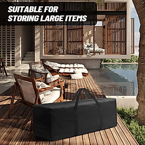 GREHABOR Outdoor Cushion Storage Bags 68 Inch Waterproof Extra-Large Patio Cushion Storage with Zipper & Padded Handle for Patio Furniture Christmas Tree