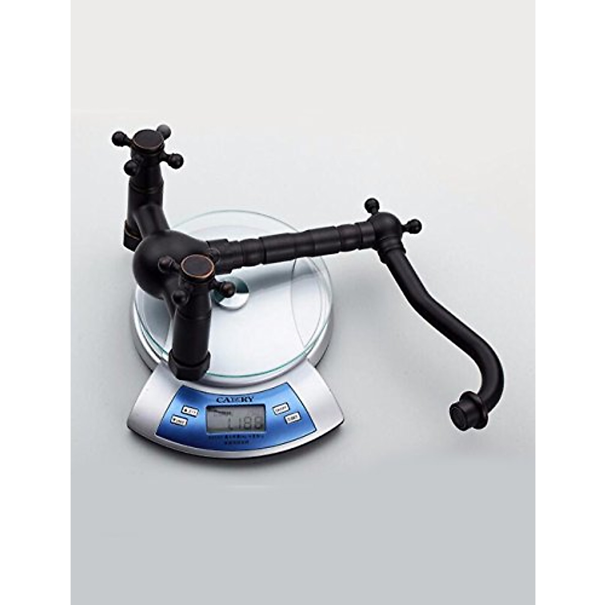 SJQKA Faucet Black bronze antique faucet, faucet basin, cold and hot wall, double hole basin faucet