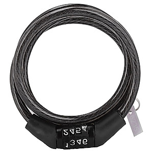 Coded Bicycle Lock, Bicycle Cable Lock, Cable Lock Mountain Bike Chain Lock Outdoor Product Suitable for School Public Places Manual Operation for Bicycles