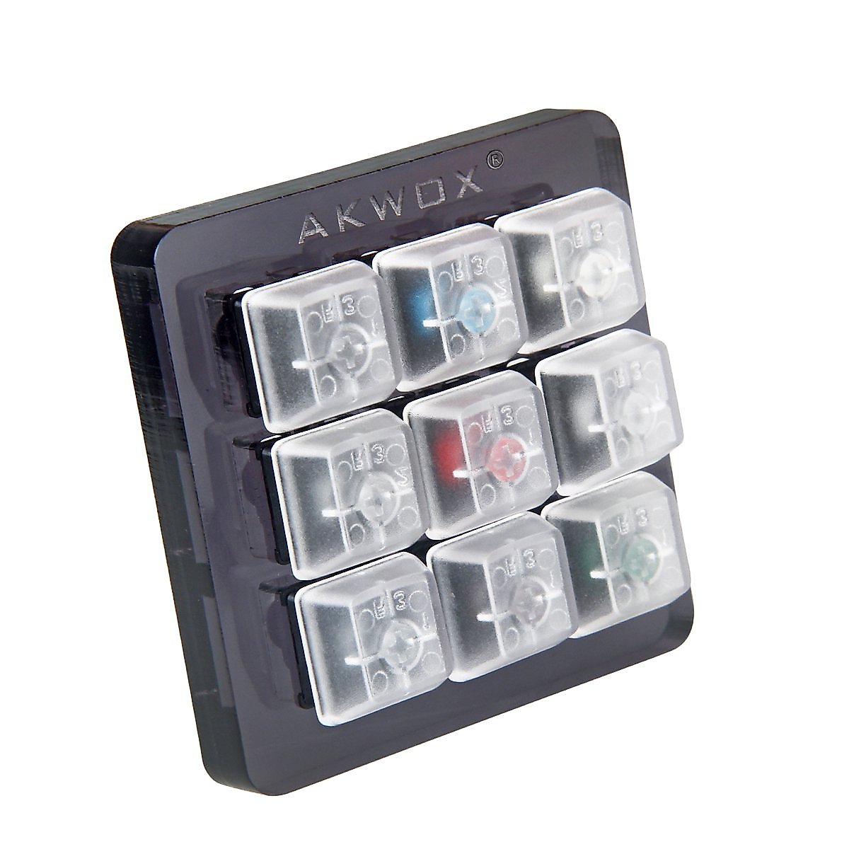 AKWOX 9-Key Cherry MX Switch Tester, Keycap Puller, Keyboard Keycap, O-Ring Sampler Tester Kit