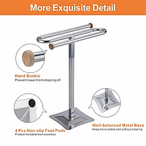 ZCDCP Hand Towel Holder Stand, S-Shape Countertop Towel Stand with Metal Base Freestanding Towel Rack for Bathroom