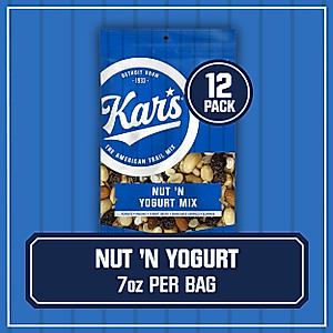 Kar’s Nut 'N Yogurt Trail Mix, 7 oz Snack Mix – Bulk Pack of 12, Gluten- Free Snacks
