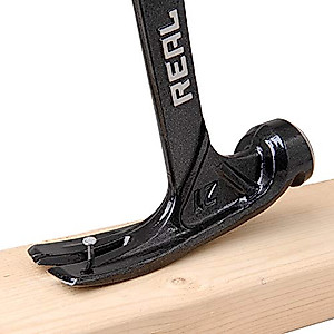 Real Steel 0517 One Piece Forged Milled Face Framing Hammer with Rip Claw, 21 oz