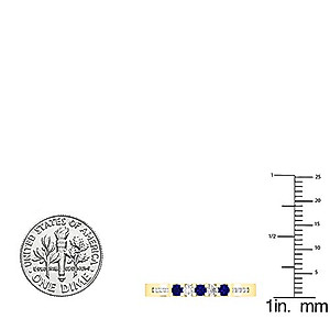 Dazzlingrock Collection 10K Round Blue Sapphire & White Diamond Women Anniversary Band, Yellow Gold, Size 9