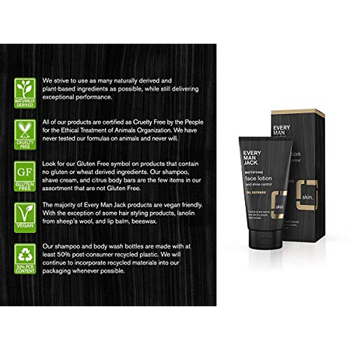 Every Man Jack Mattifying Face Lotion, Oil Defense, Fragrance Free, 2.5-ounce