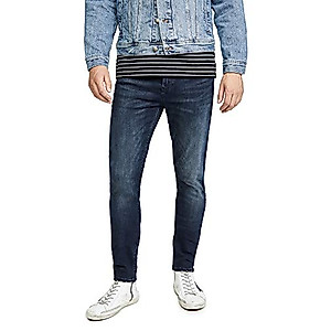 Calvin Klein Men's Skinny Fit Jeans, Boston Blue/Black, 31W x 32L