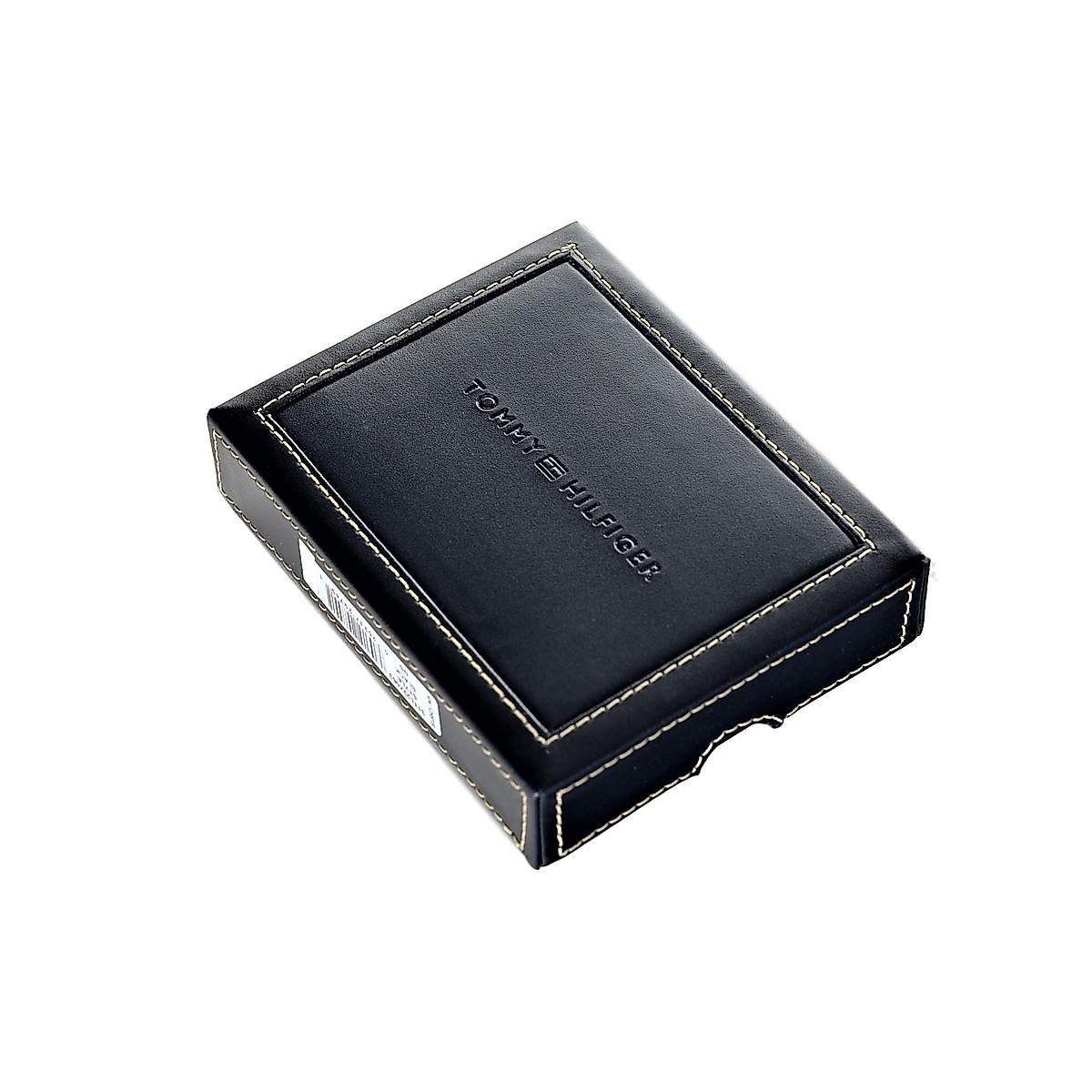 Tommy Hilfiger Leather Men's Multi-Card Passcase Bifold Wallet with Removable Card Case, Black, One Size