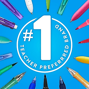 Paper Mate Flair Felt Tip Pens, Medium Point (0.7mm), Blue, 12 Count
