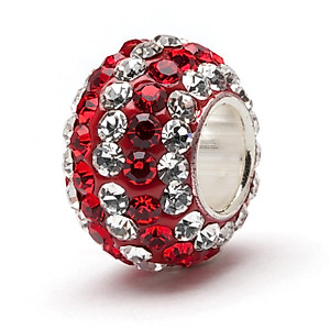 Stone Armory Ohio State Jewelry - OSU Football Helmet with Austrian Crystal Bead - Hypoallergenic and Adjustable 16-20in - Ohio State Gear for Women