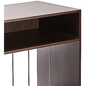 Victrola Vinyl,Metal Entertainment Stand with Record Holder, Espresso (VTA-270S-ESP)