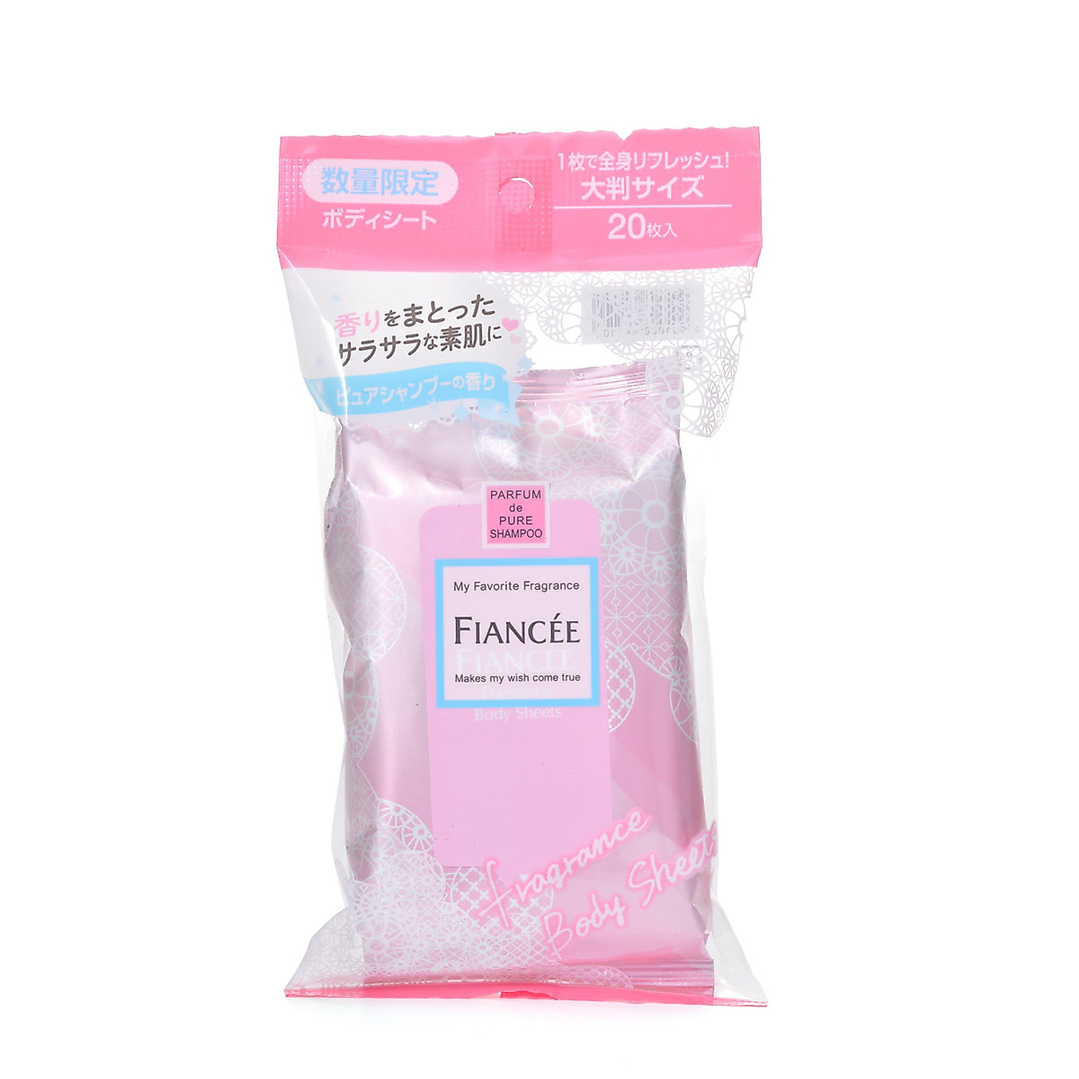 FIANCEE FRAGRANCE BODY SHEET PURE SHAMPOO 20 sheets