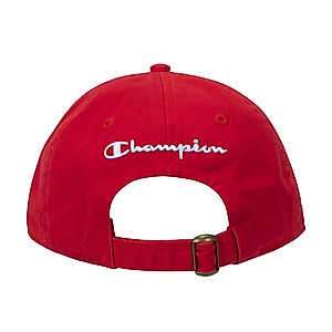 Champion Unisex Adult Ameritage Dad Adjustable Cap Headband, Medium Red, One Size US