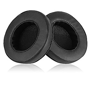 JARMOR Replacement Memory Foam & Protein Leather Ear Cushion Pads Cover for Razer Kraken X, Kraken X Ultralight, Kraken X Lite Over-Ear Headphones ONLY - Oval ( Black )
