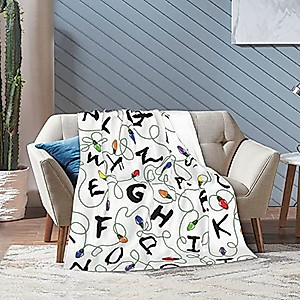 Throw Blanket, Luxury Cozy Fleece Blanket, Warm Super Soft Comfort Caring 40" x 50", White