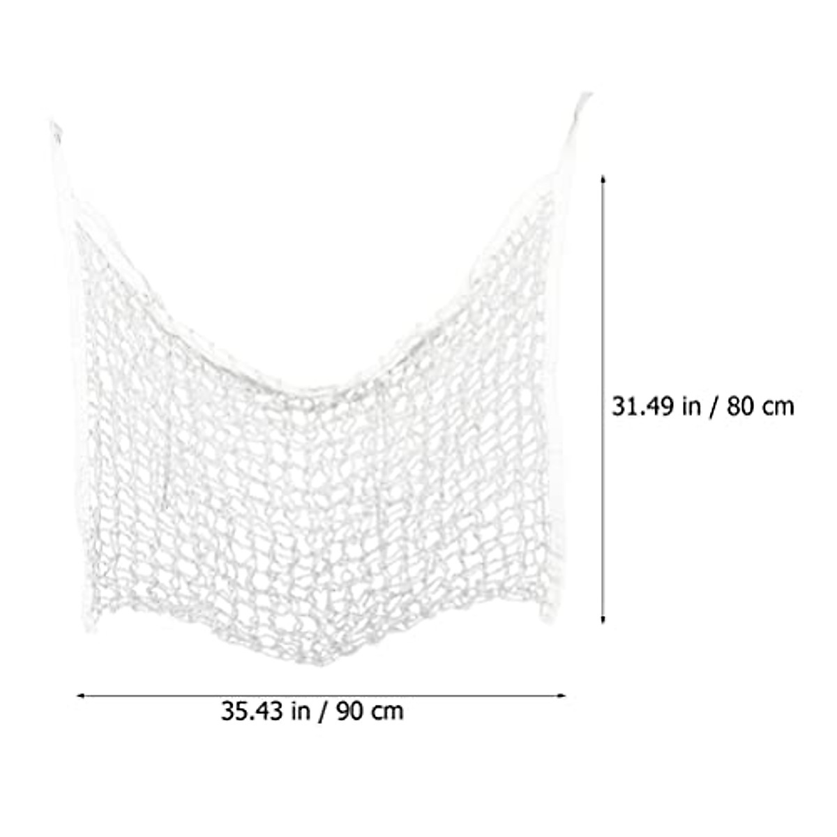 Happyyami Rabbit Hay Mesh Organizer Bags Slow Feed Hay Net Horse Feeder Full Day Hay Net Slow Feed Bag Hay Storage Pouch with Hanging Ropes for Horse Livestock 90x80cm Outdoor Products Bunny Supplies