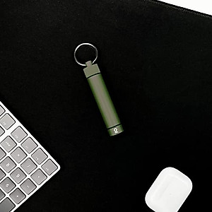 ONGROK Premium Storage Tube, Keychain, Pocket-Sized, Airtight, Aluminum Metal Holder and Case (Green)