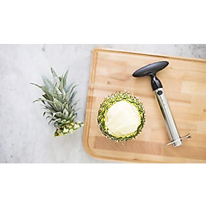 OXO Good Grips Stainless Steel Pineapple Corer & Slicer,Silver/Black