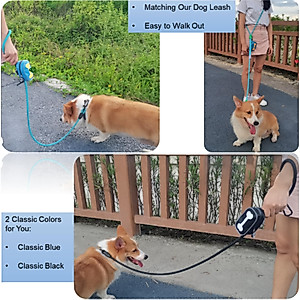 Sturdy Cute Dog Poop Bag Holder,Elastic Cord Dispenser Pouch and Zipper,Carabiner,Lightweight Waterproof Fabric,Doggie Dog Poop Bags Rolls for Leash,Convenient Water Clean,Dog Poop Bags Excluded