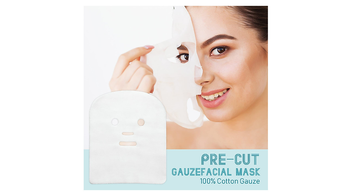 Maitys Pre-cut Gauze for Facial Care - 150 Pieces for Skin Absorption