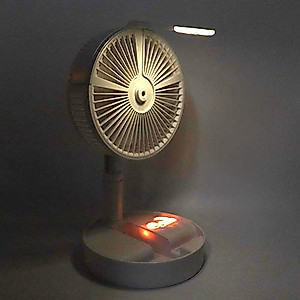Portable Telescopic Desktop Fan Folding Atomizing Hydrating LED Fan USB Charging Table Fans