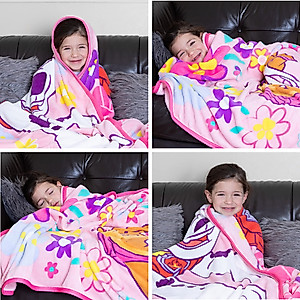 Paw Patrol Girls Kids Bedding Super Soft Plush Micro Raschel Blanket, 62 in x 90 in, (Official) Nickelodeon Product By Franco