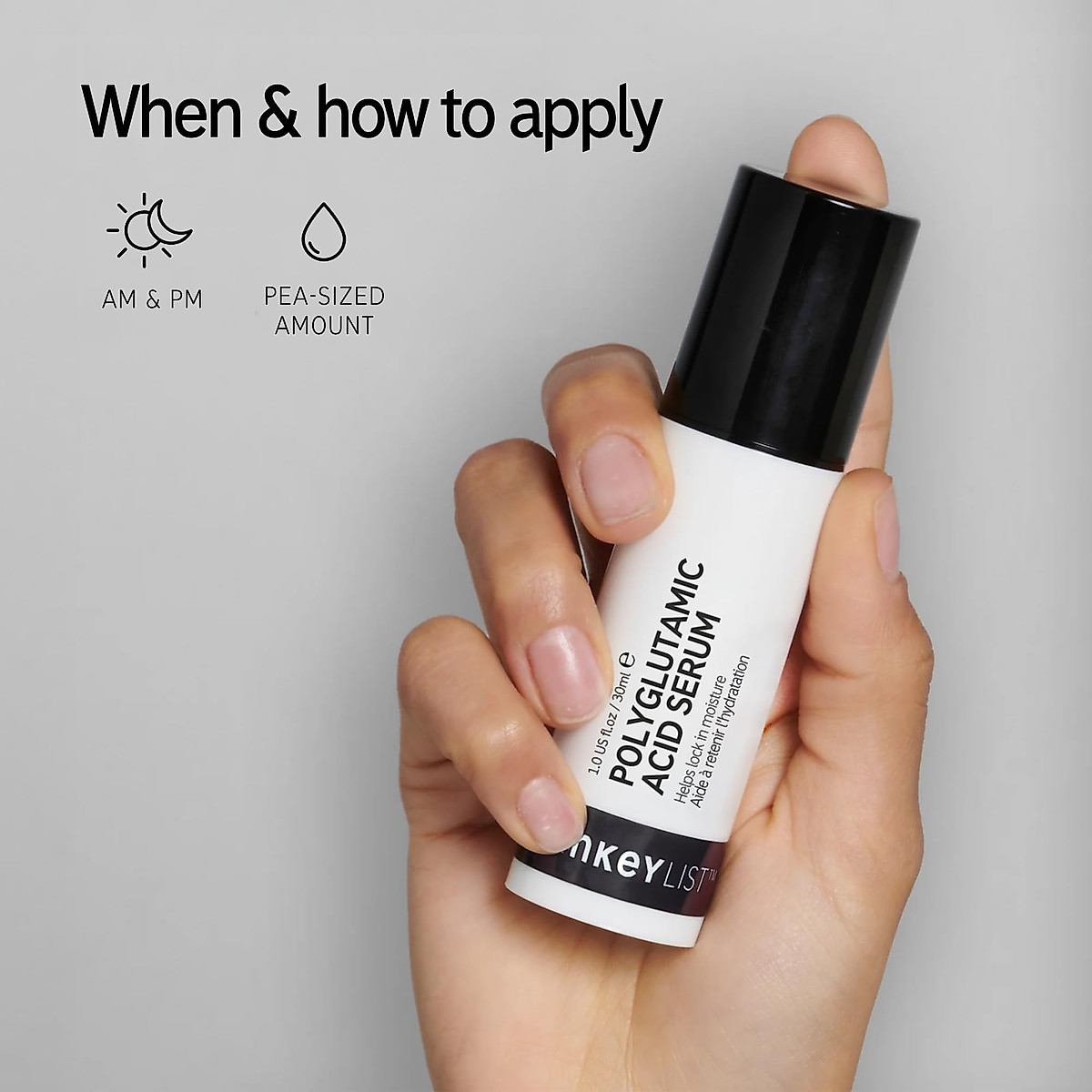 The INKEY List Polyglutamic Acid Serum, Face Serum to Moisturize Dry Skin, Reduce Fine Lines and Boost Radiance, 1.01 fl oz