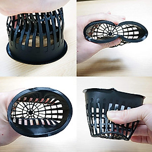 Business King 3 Inch Net Pots for Hydroponics 30 Packs with Plant Labels 30Pcs Heavy Duty Wide Mouth Net Cups Slotted Mesh Pot hydroponics Supplies