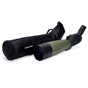 Celestron – Ultima 100 Angled Spotting Scope – 22-66x Zoom Eyepiece – Multi-coated Optics for Bird Watching, Wildlife, Scenery and Hunting – Waterproof & Fogproof– includes Soft Carrying Case