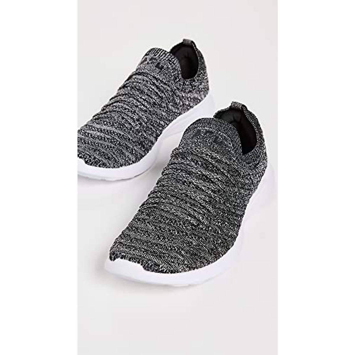 APL: Athletic Propulsion Labs Women's Techloom Wave Sneakers, Metallic Black/White/Melan, 9 Medium US