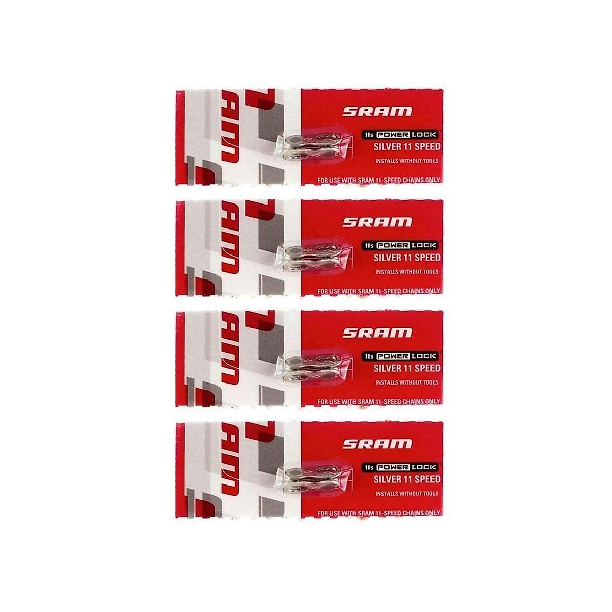 SRAM PowerLock Chain Connector 11-Speed Chain Link w Decal - Available in 2-Pack and 4-Pack (4)