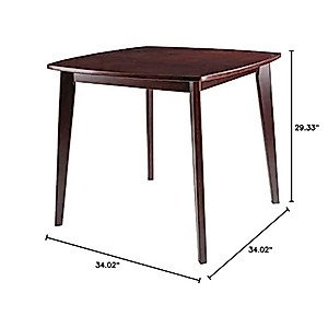 Winsome Pauline Dining, 34.02x34.02x29.33, Walnut