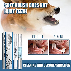 Teeth Brightening Pen for Pet - Pet Teeth Repairing Kit,Pet Dog/Cat Teeth Cleaning Pen for Dental Care,Pet Teeth Whitening Pen Tool，Dog Tartar Dental Stone Cleaning Pen 5ML