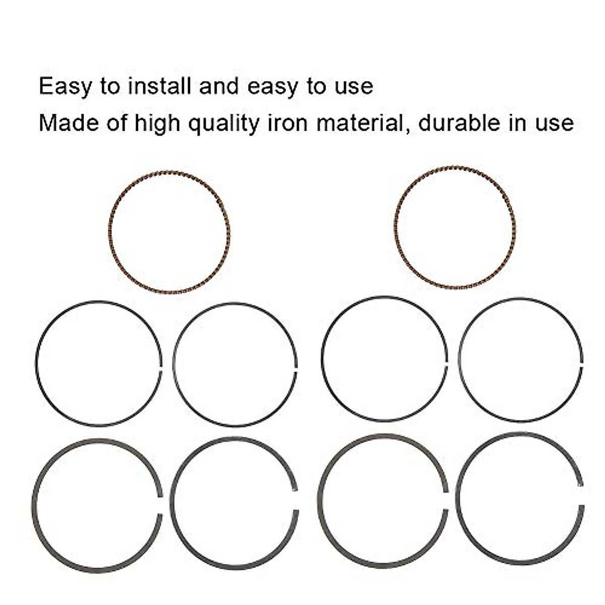 Garden Supplies 2 Set Gasoline Engine Generator Piston Replacement Parts Gasoline Generator Accessories(RvSky)