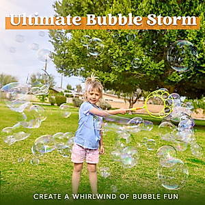 JOYIN Big Bubble Wands Set Bulk for Kids Summer Outdoor Activity Party Favors, 18 Pcs Giant Bubble Maker with Tray, 12" Large, 6 Pcs Solution Suitable for All Age People