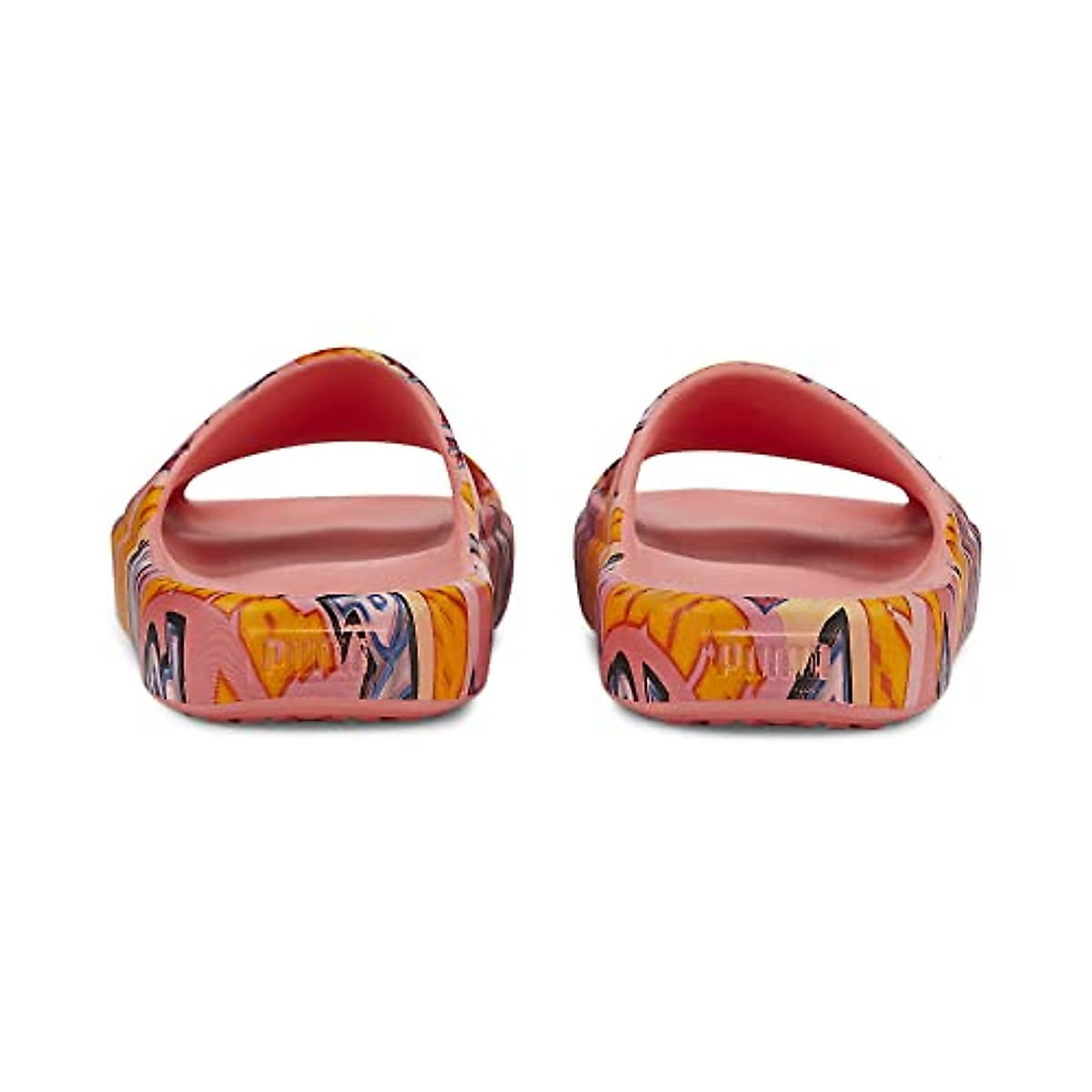 PUMA Women's Shibui Cat Slide Sandal, Flamingo Pink-Luminous Pink-Spectra Yellow Silver, 10