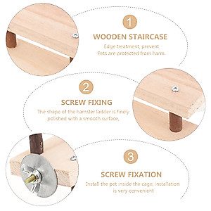 Ipetboom Hamster Climbing Ladder Reusable Hamster Ladder Hamster Wood Ladder Small Animal Ladder Chinchilla Climbing Toy Rat Ladders Chinchilla Climbing Ladder Chinchilla Ladder Toys